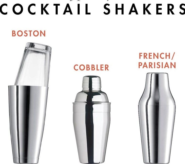 Types of Cocktail Shakers - Polly Bar